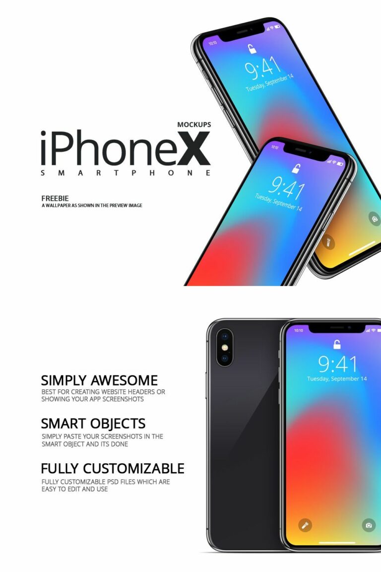 iPhoneX Mockups – MasterBundles