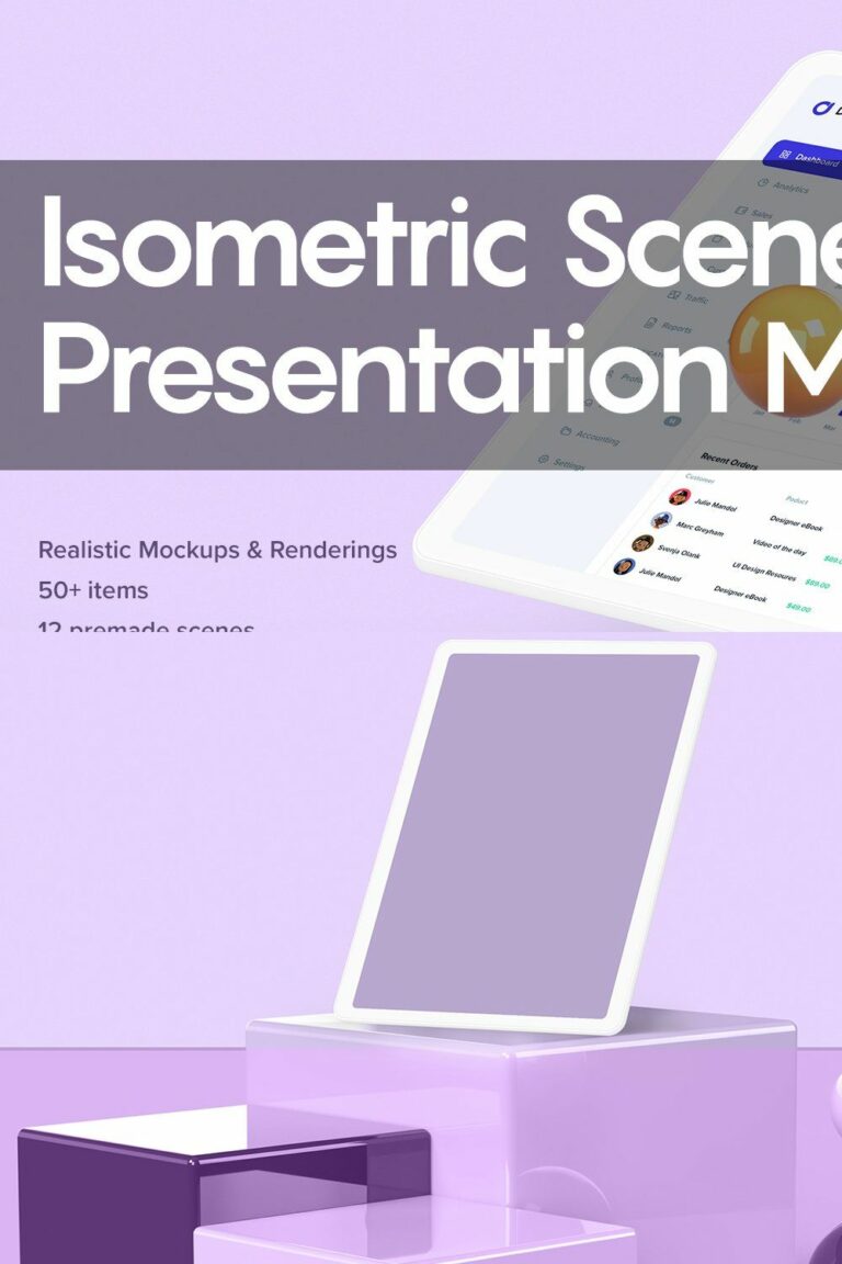 Isometric Scene Presentation Mockup – MasterBundles