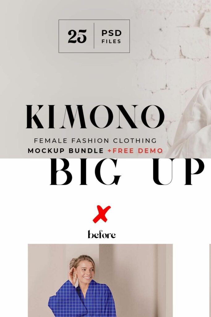 Kimono Dress Mockup Bundle + Freebie – MasterBundles