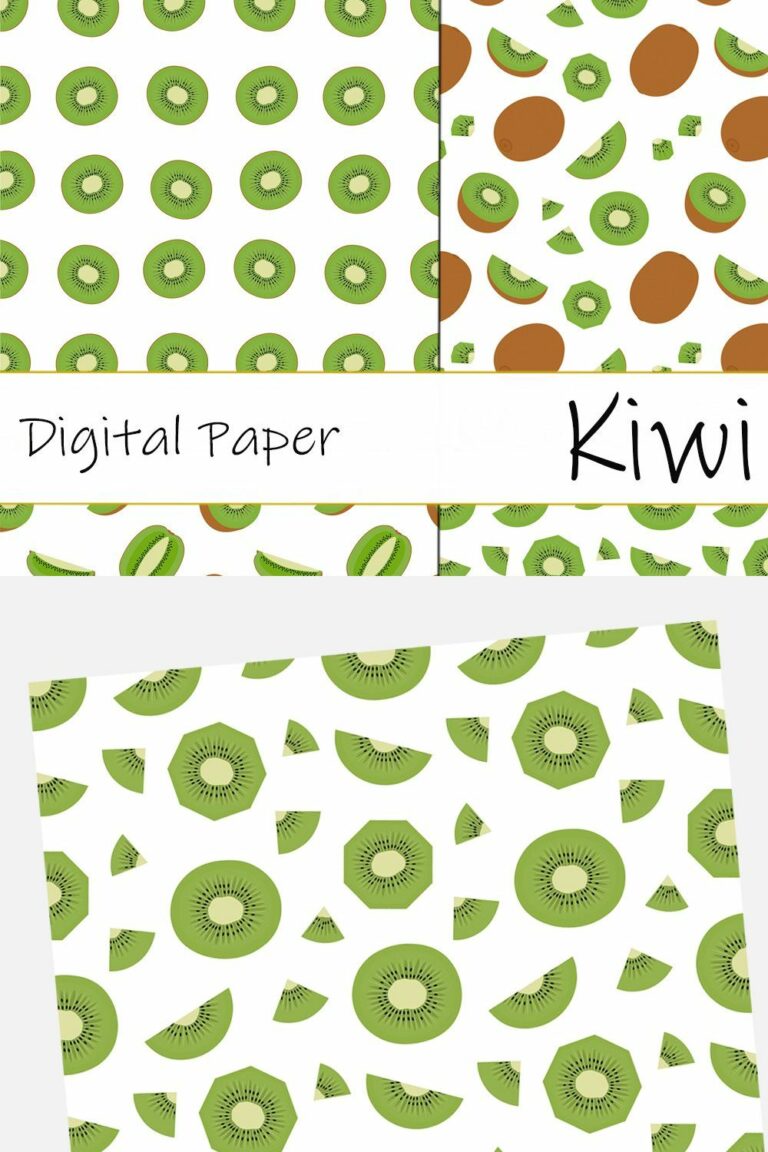 Kiwi pattern. Kiwi digital paper SVG – MasterBundles