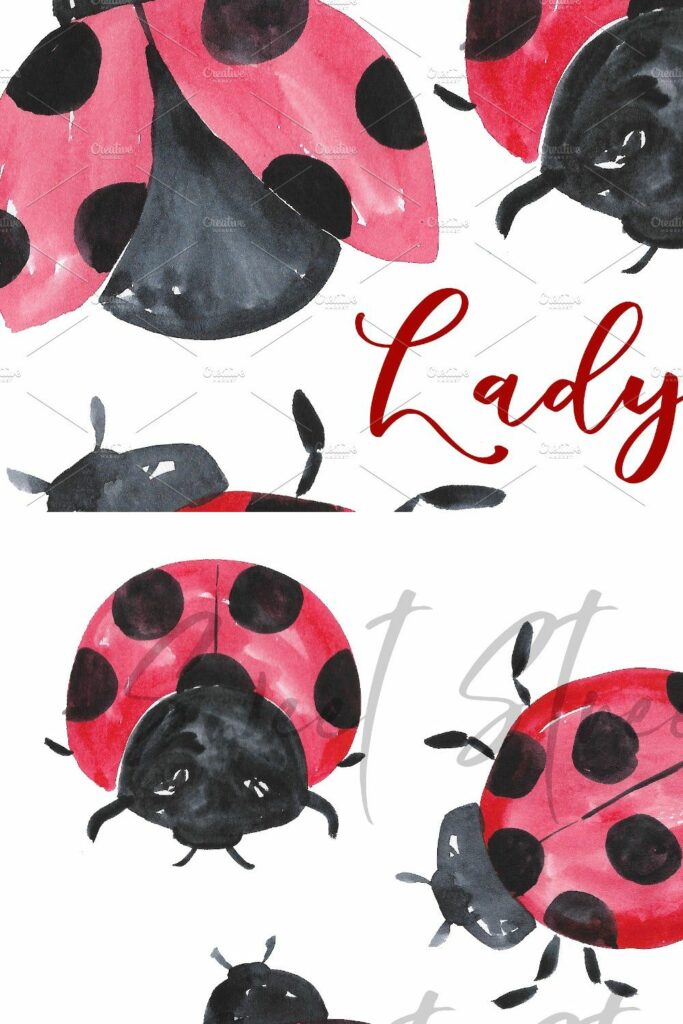 Lady Bug Watercolor Clipart – MasterBundles