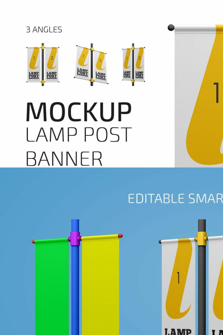 Lamp Post Banner Mockup Set – MasterBundles