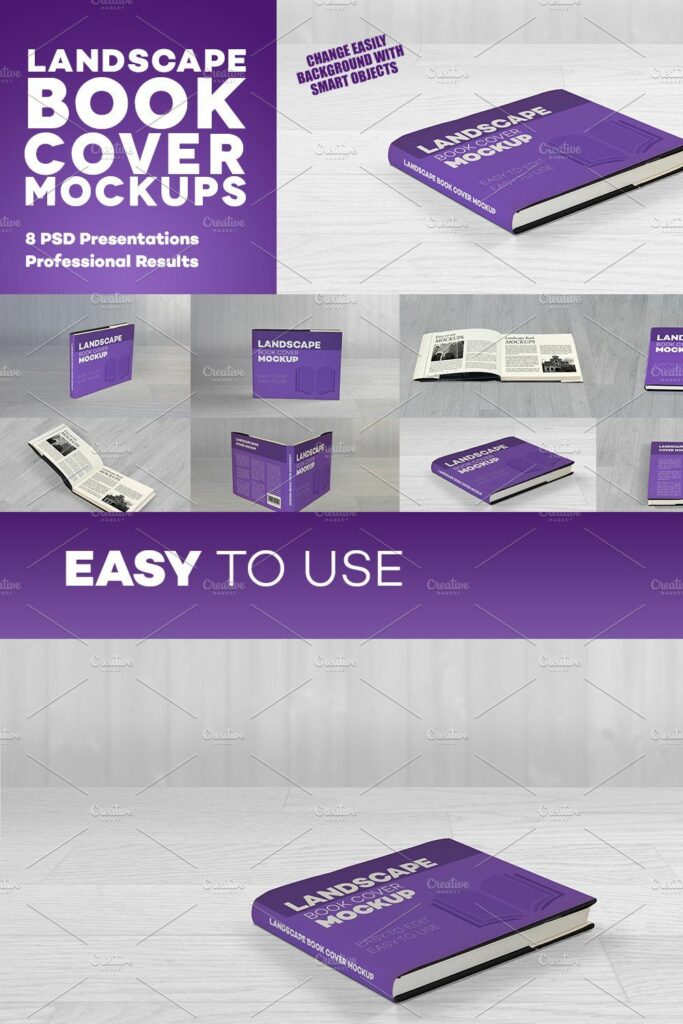 Landscape Book Cover Mockups – MasterBundles