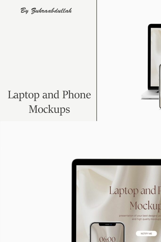 Laptop and Phone Mockups – MasterBundles