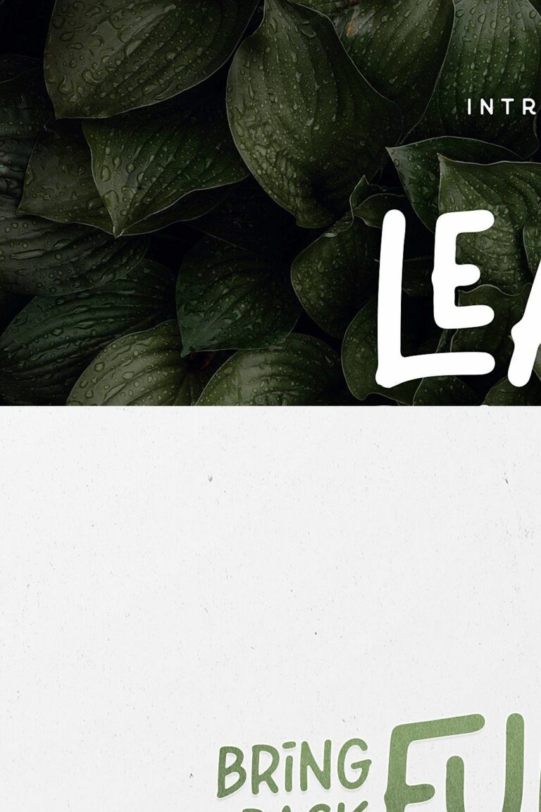 Leafy Plant Fun Typeface – MasterBundles
