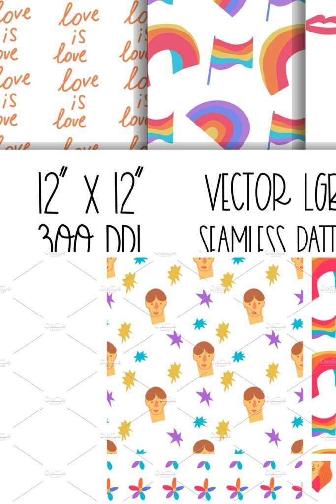 LGBT svg. Pride digital paper pack – MasterBundles