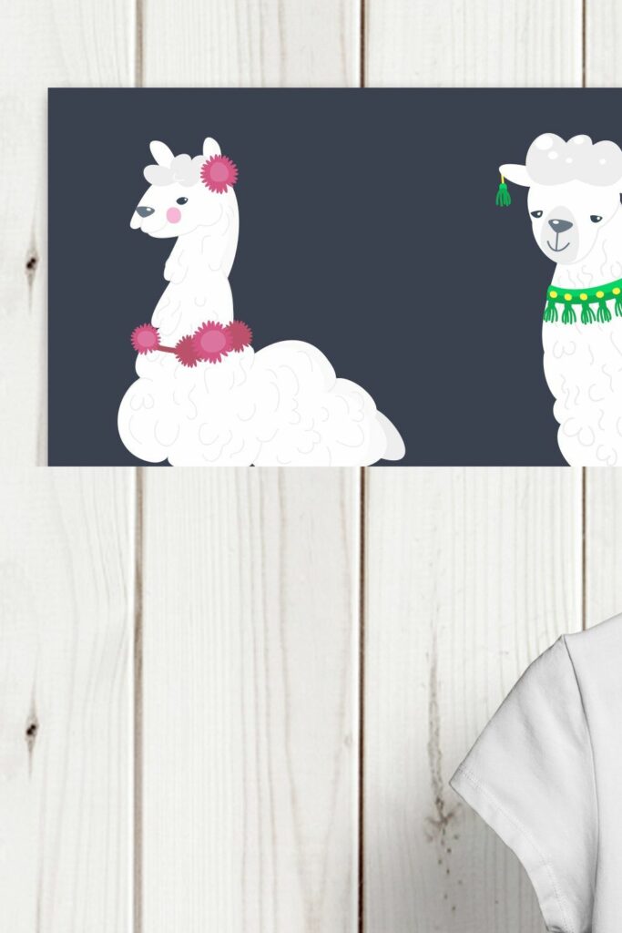 Llama and alpaca vector clip art – MasterBundles