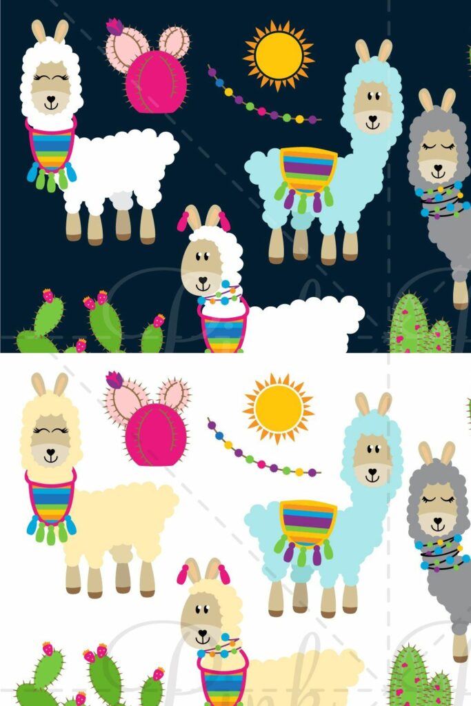 Llama Clipart and Vectors – MasterBundles