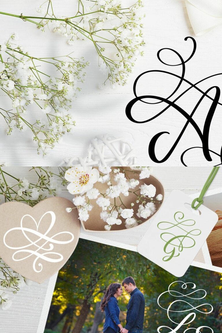 Love Story Monogram Font – MasterBundles