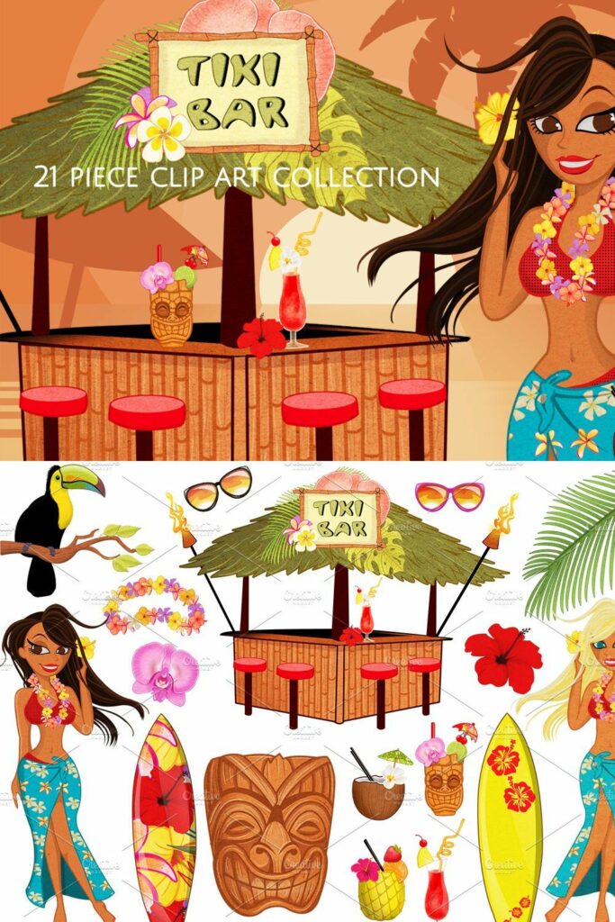 Luau Clip Art Graphics Set – MasterBundles
