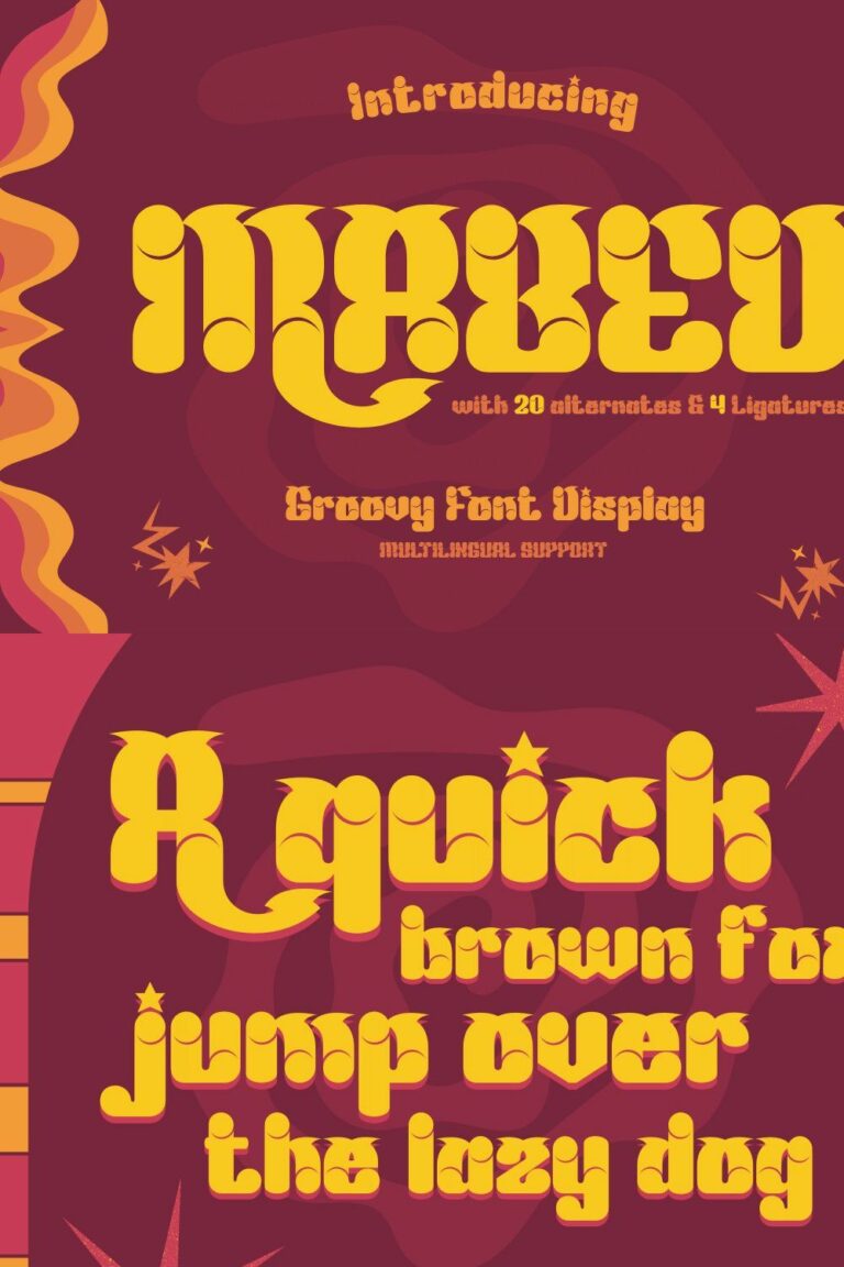 Mabed | Groovy Retro Font – MasterBundles
