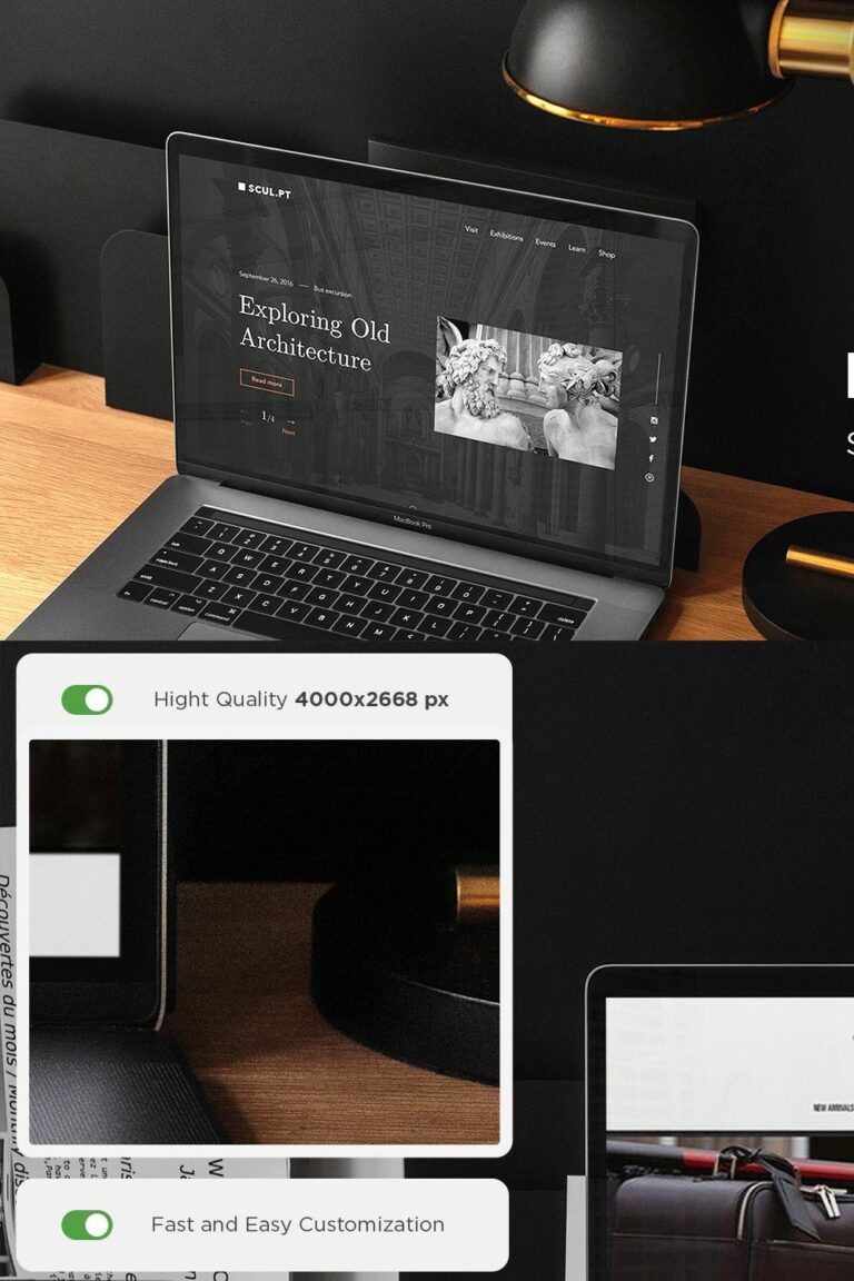 MacBook Pro Stylish MockUp – MasterBundles