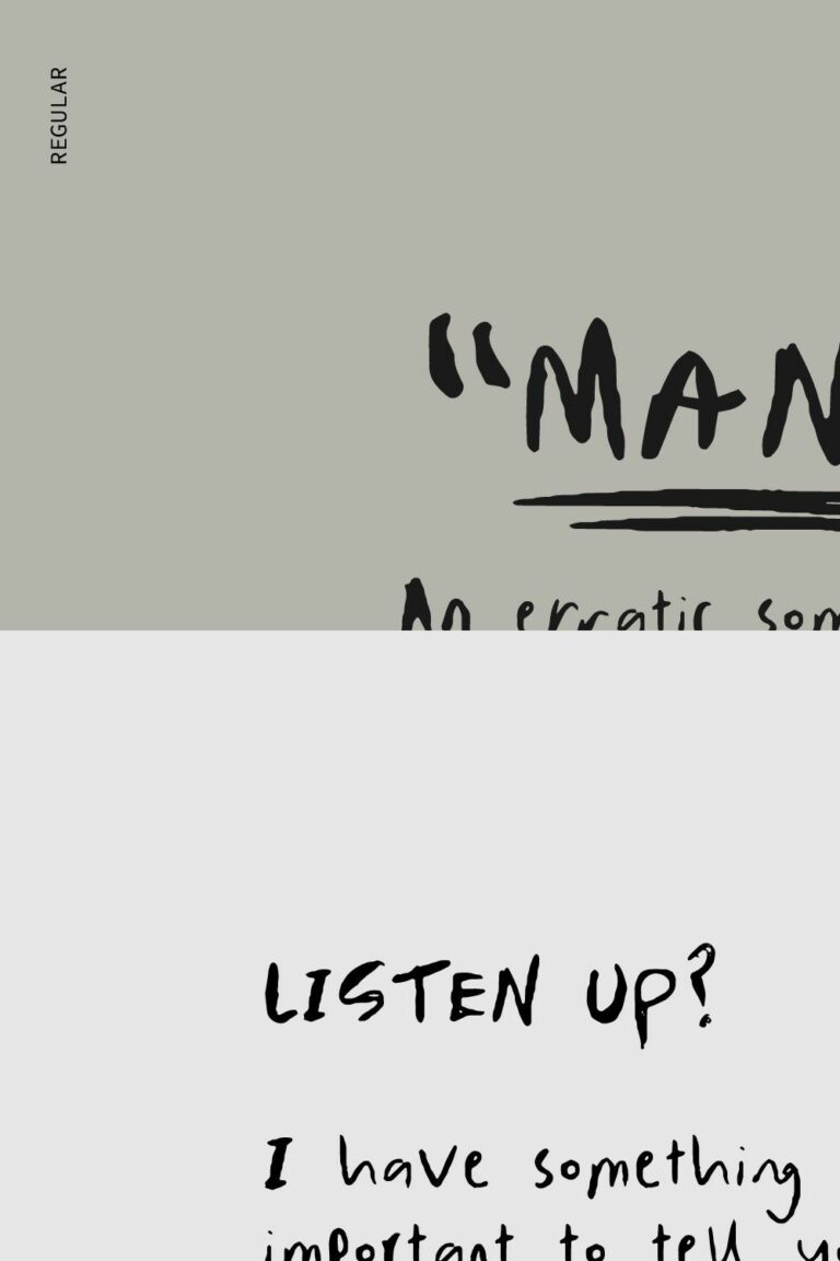 MANIC Erratic Handwritten Font – MasterBundles