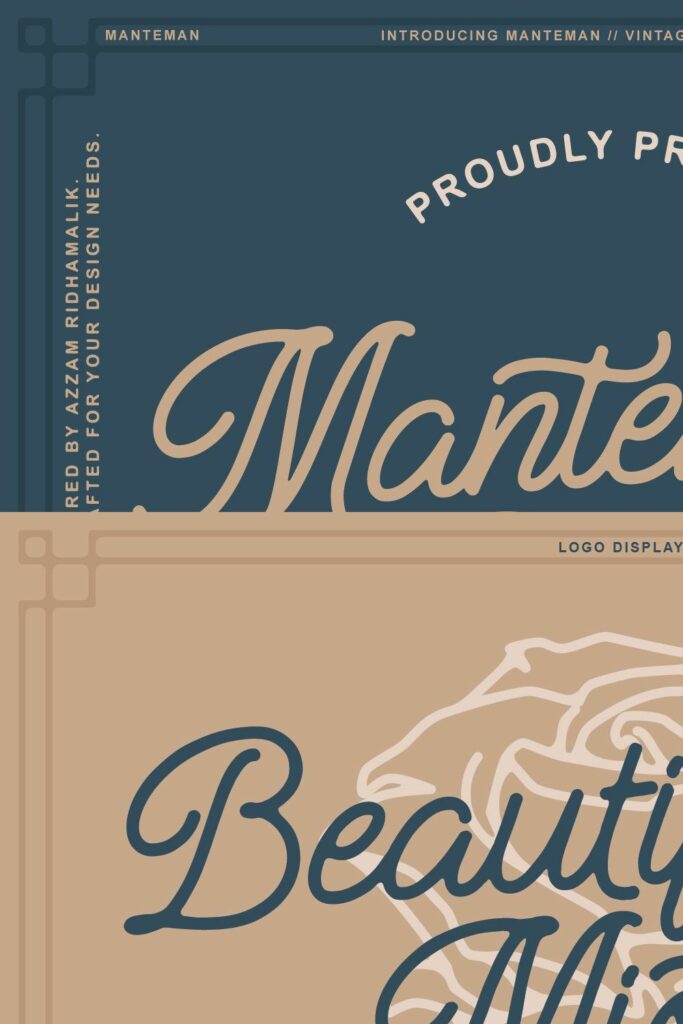 Manteman - Monoline Script Font – MasterBundles