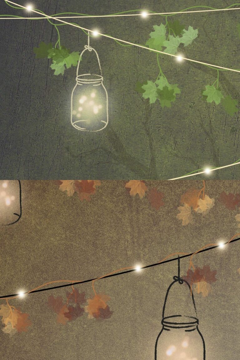 Mason jar lights + vines overlays – MasterBundles