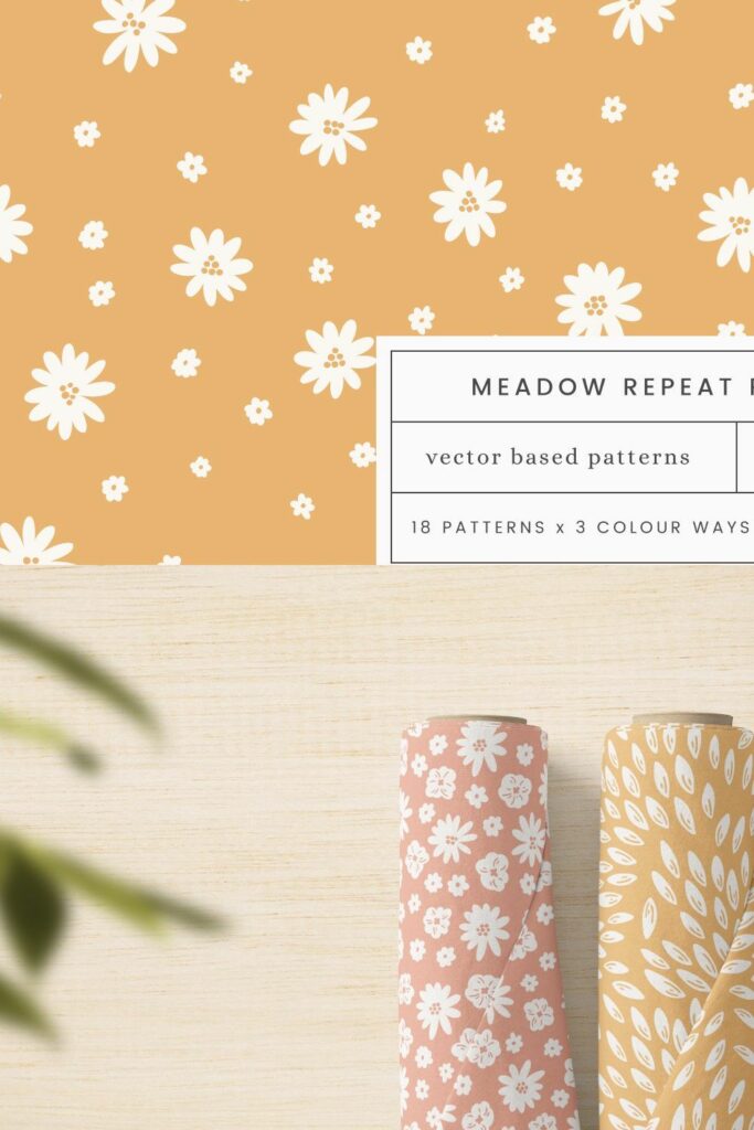 Meadow Flower Repeat Patterns – MasterBundles