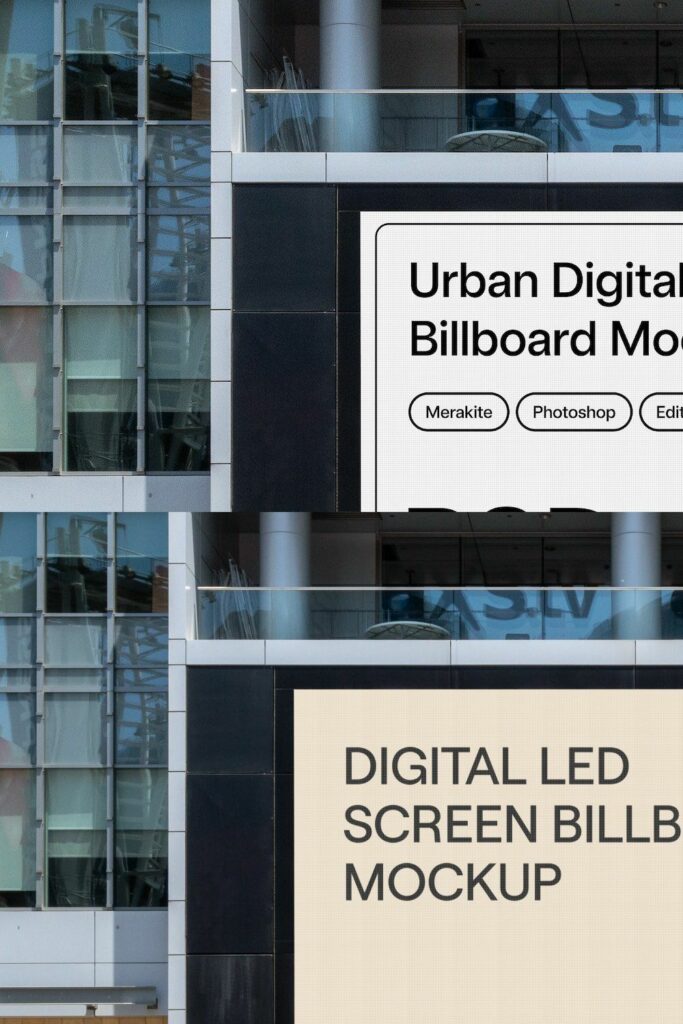 Mega Screen Digital Billboard Mockup – MasterBundles