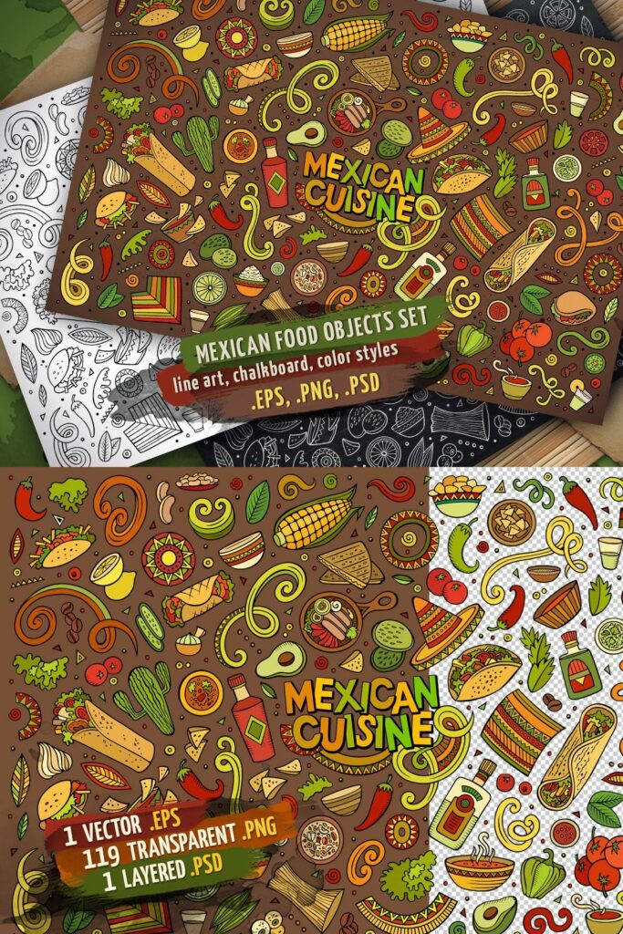 Mexican Food Objects Set – MasterBundles