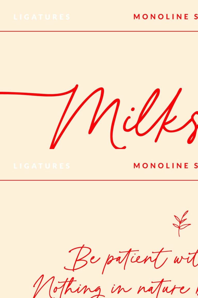 Milkshake Modern Handwritten Script – MasterBundles