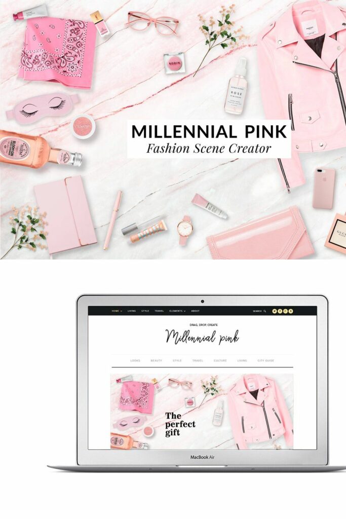 Millennial pink custom scene creator – MasterBundles