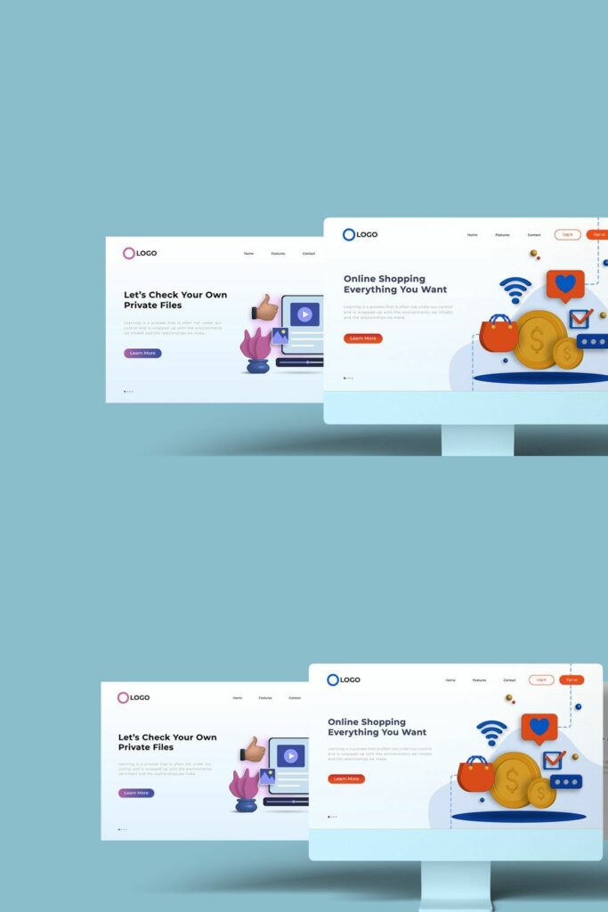 Minimalist Desktop Mockups – MasterBundles