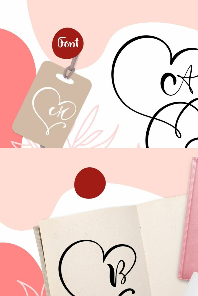 Monogram Heart Flourish Font – MasterBundles