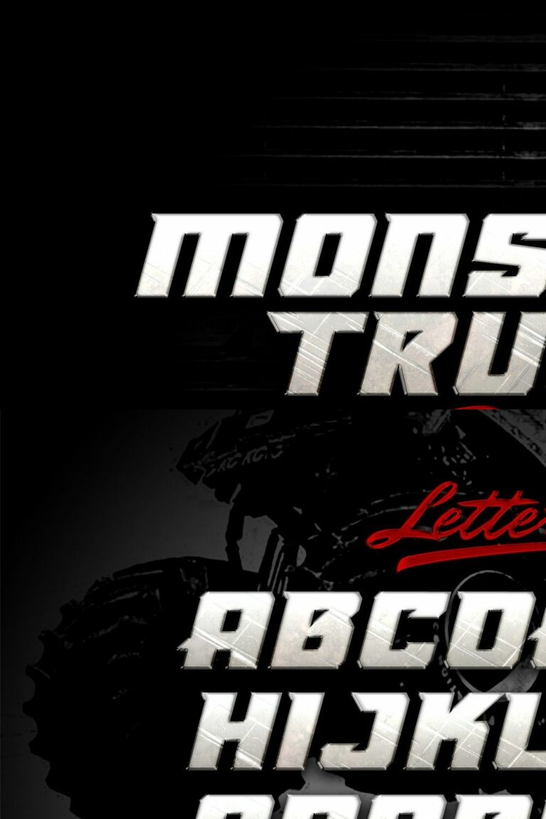 Monster Truck Font – MasterBundles