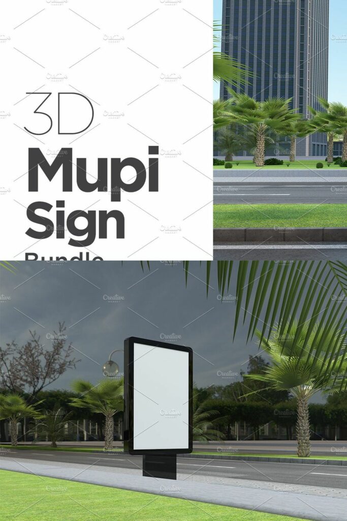 Mupi Sign Billboard Mockup Set Vol 4 – MasterBundles