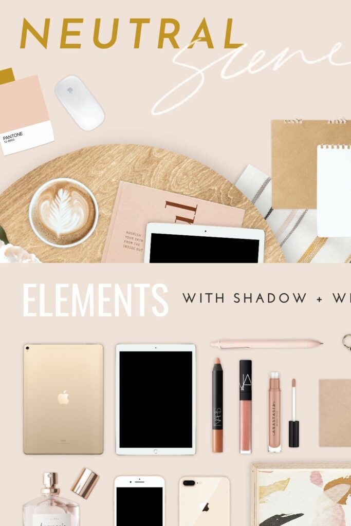 Neutral Tech Mockups + Scene Creator – MasterBundles