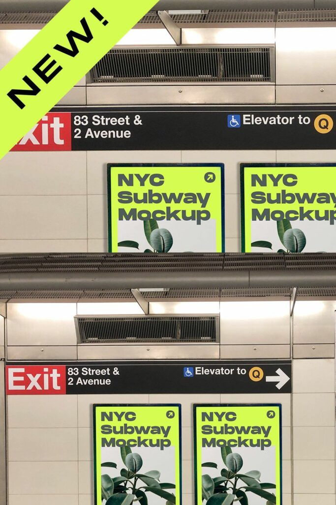 NYC Subway Ad Mockup – MasterBundles