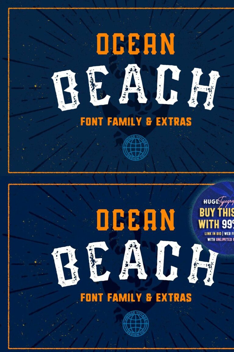 Ocean Beach • Five Fonts – MasterBundles