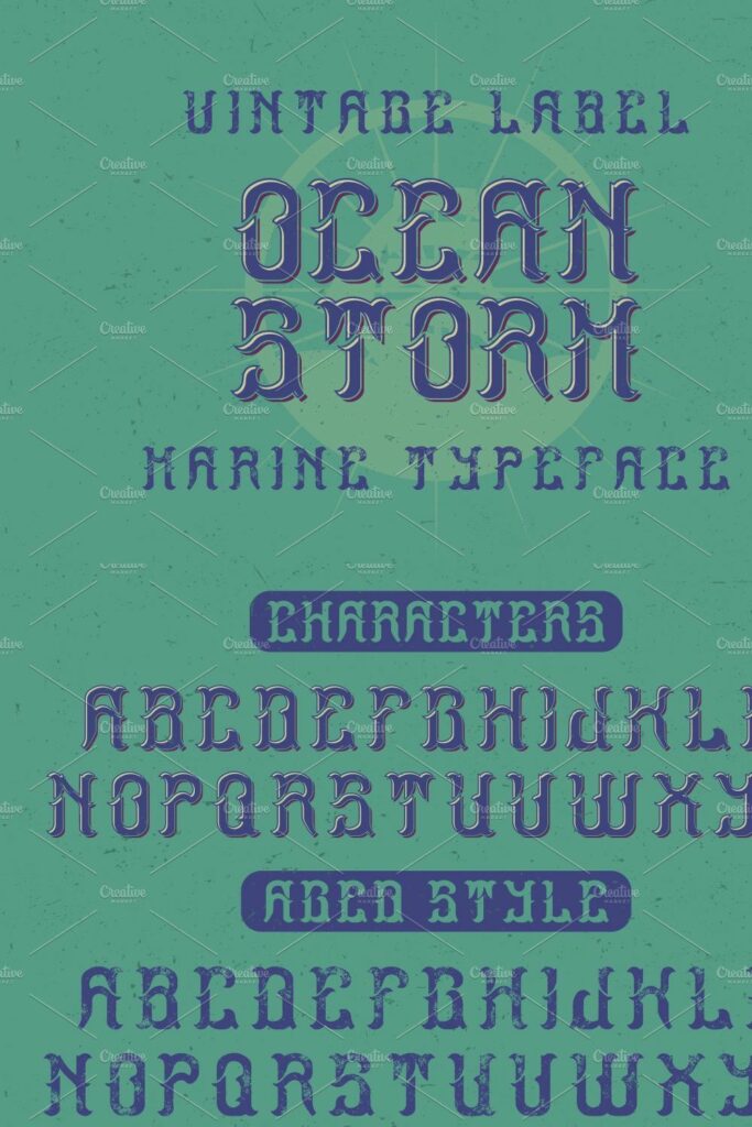 Ocean Storm label font – MasterBundles