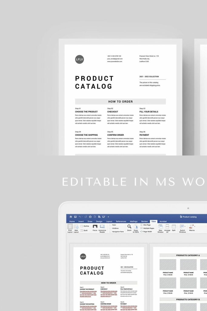 Product Catalog | MS Word & Indesign – MasterBundles