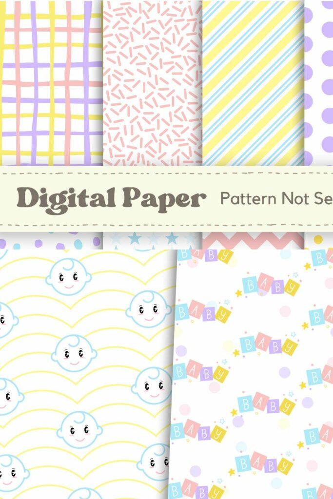 Rainbow Baby Digital Paper Patterns – MasterBundles