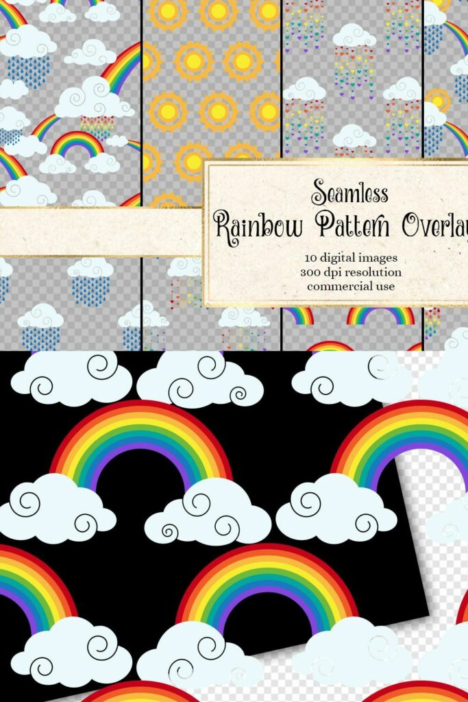 Rainbow Pattern Overlays – MasterBundles