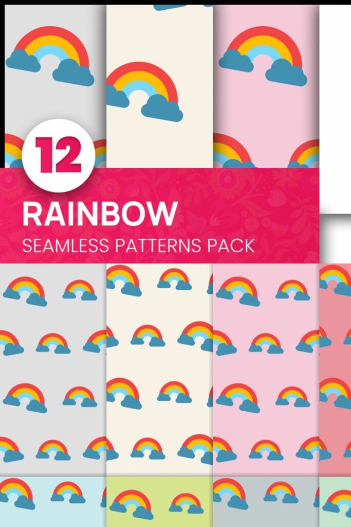 Rainbow Seamless Patterns – MasterBundles