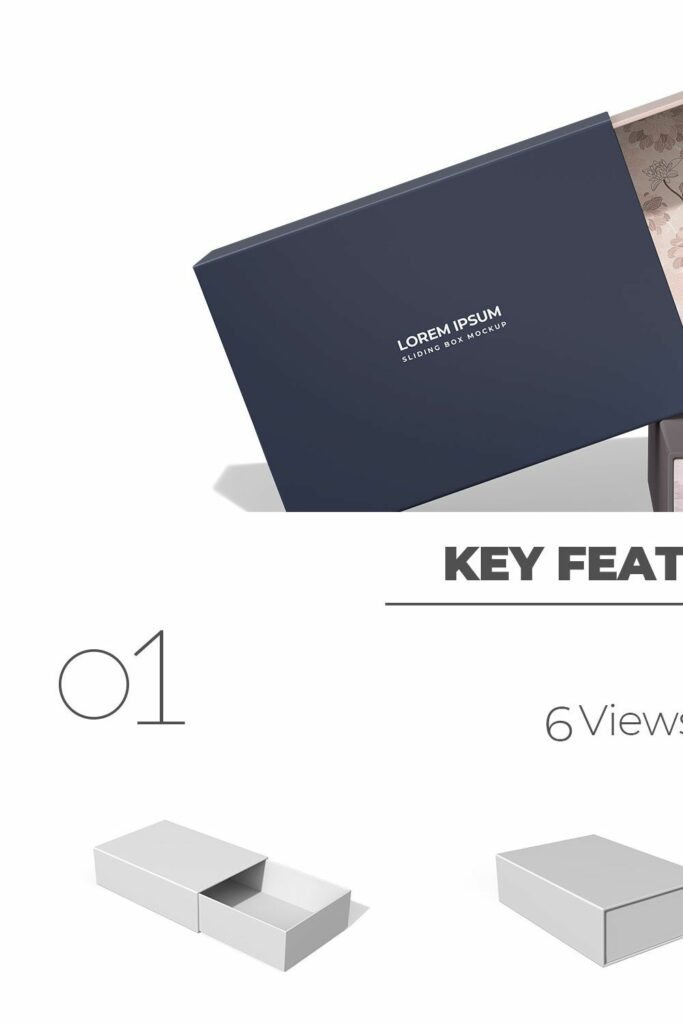 Rectangular Sliding Box Mockup – MasterBundles