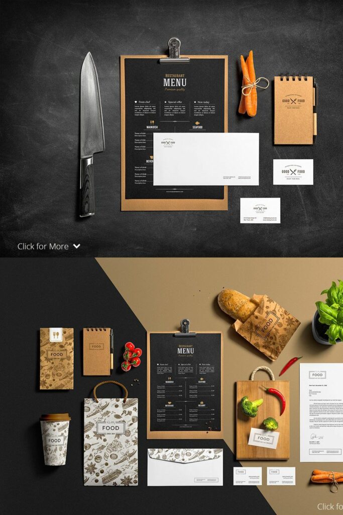 Restaurant & Bar /Stationery Mock-Up – MasterBundles