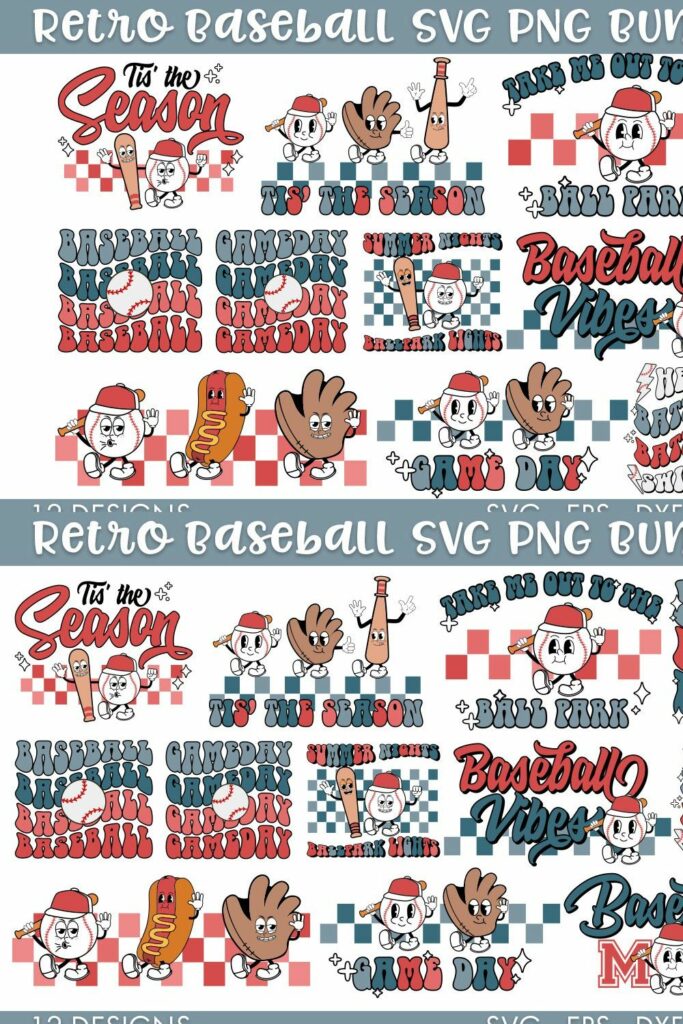 Retro Baseball SVG PNG Bundle – MasterBundles