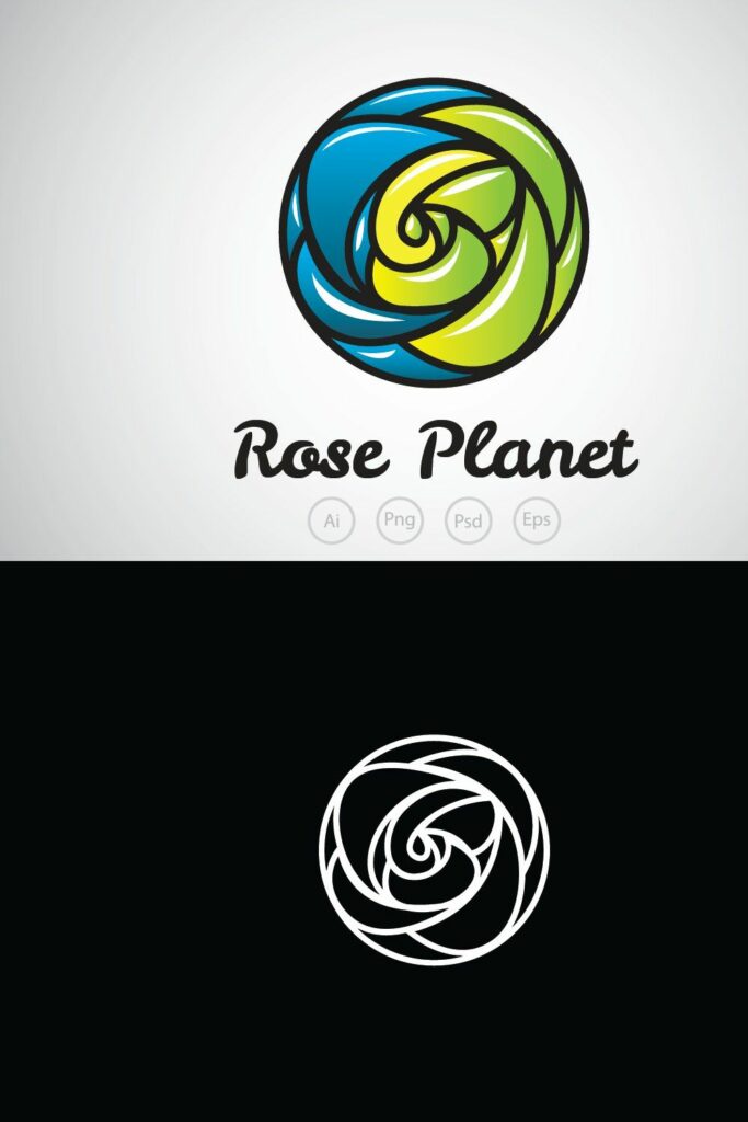 Rose Planet Logo Template – MasterBundles