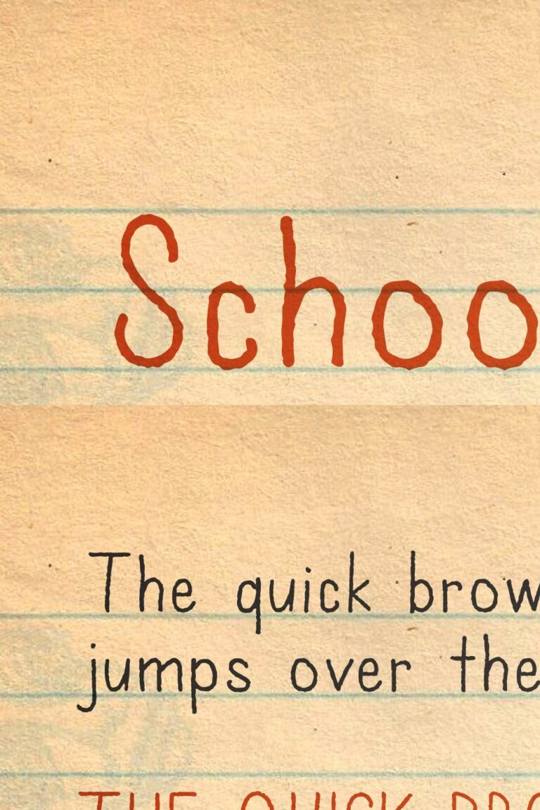 Schoolbook — A hand drawn font – MasterBundles