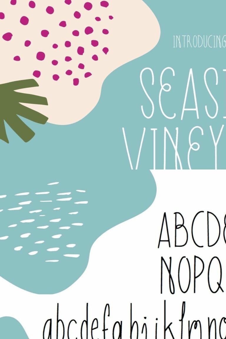 seaside vineyard font – MasterBundles