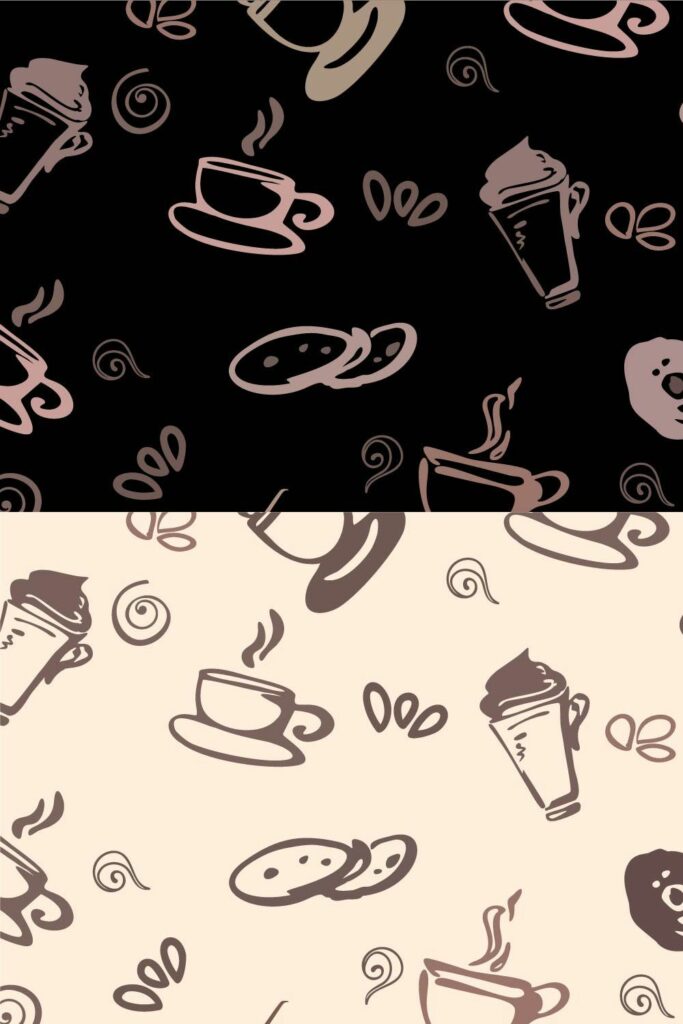 Set of Coffee seamless pattern – MasterBundles