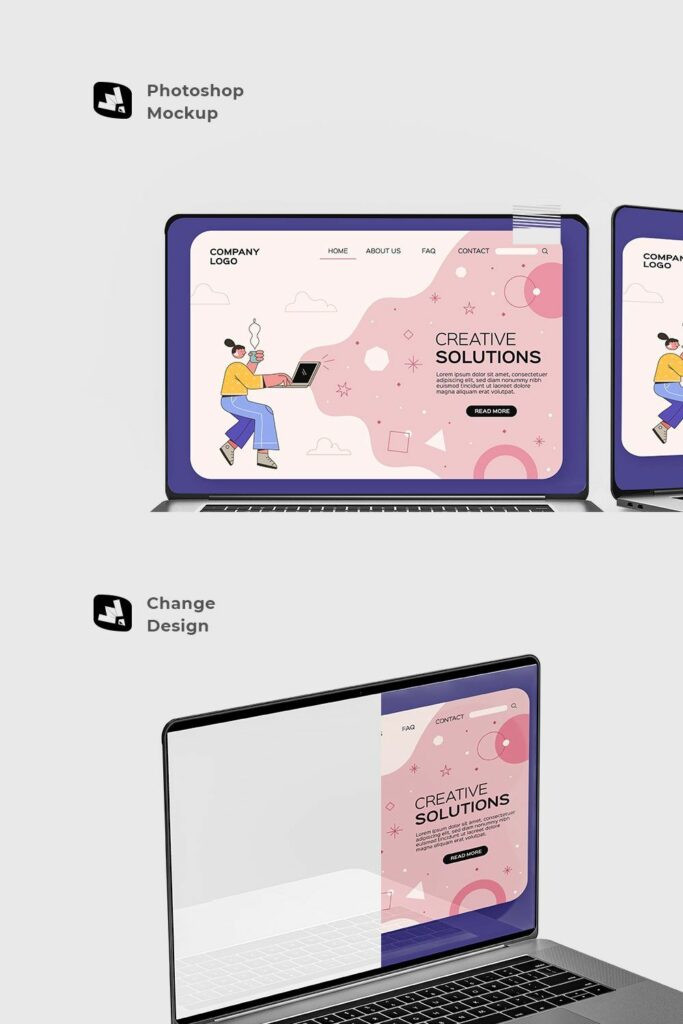 Set Of MacBook Pro Laptops Mockup – MasterBundles