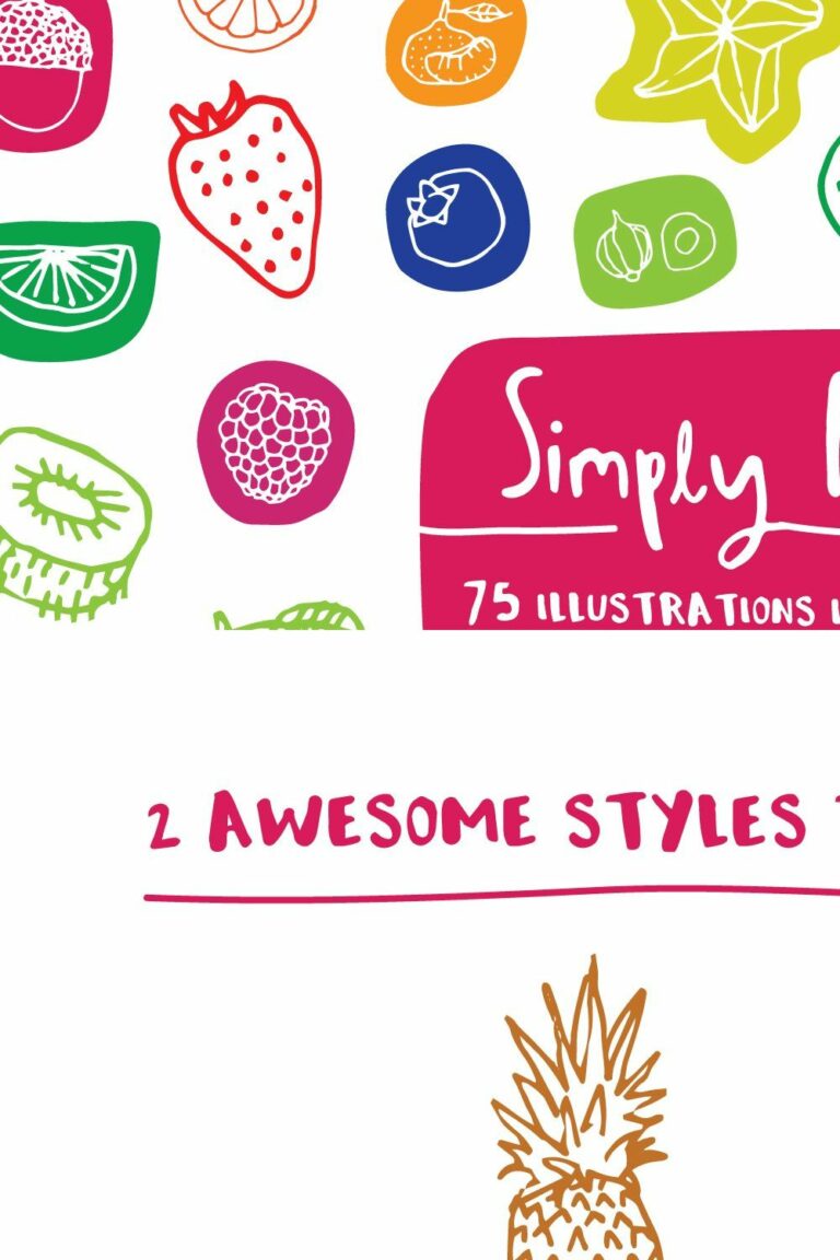 Simply Fruit Illustration Pack – MasterBundles