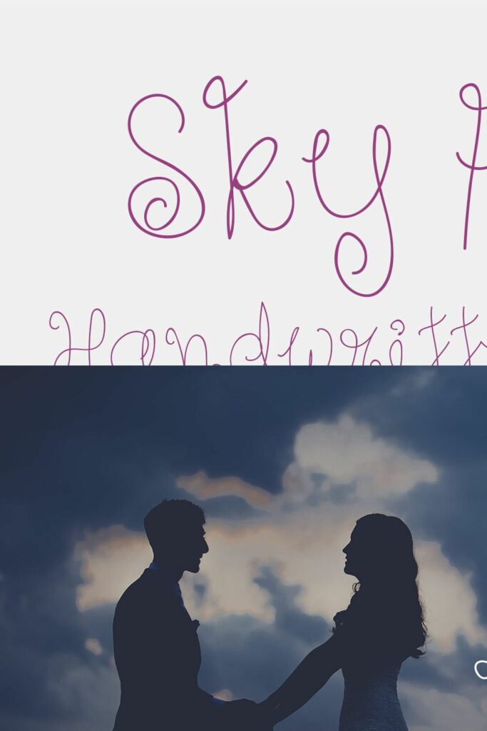 Sky Flower - Handwritten Font – MasterBundles