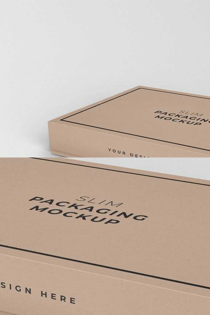 Slim Cardboard Packaging Mockup – MasterBundles