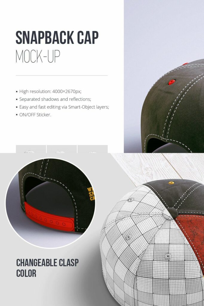 Snapback Cap 3d Mockup – MasterBundles