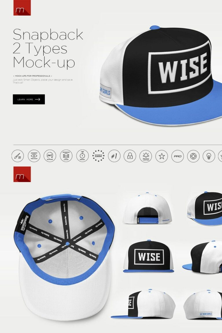 Snapback Cap Mock-up – MasterBundles