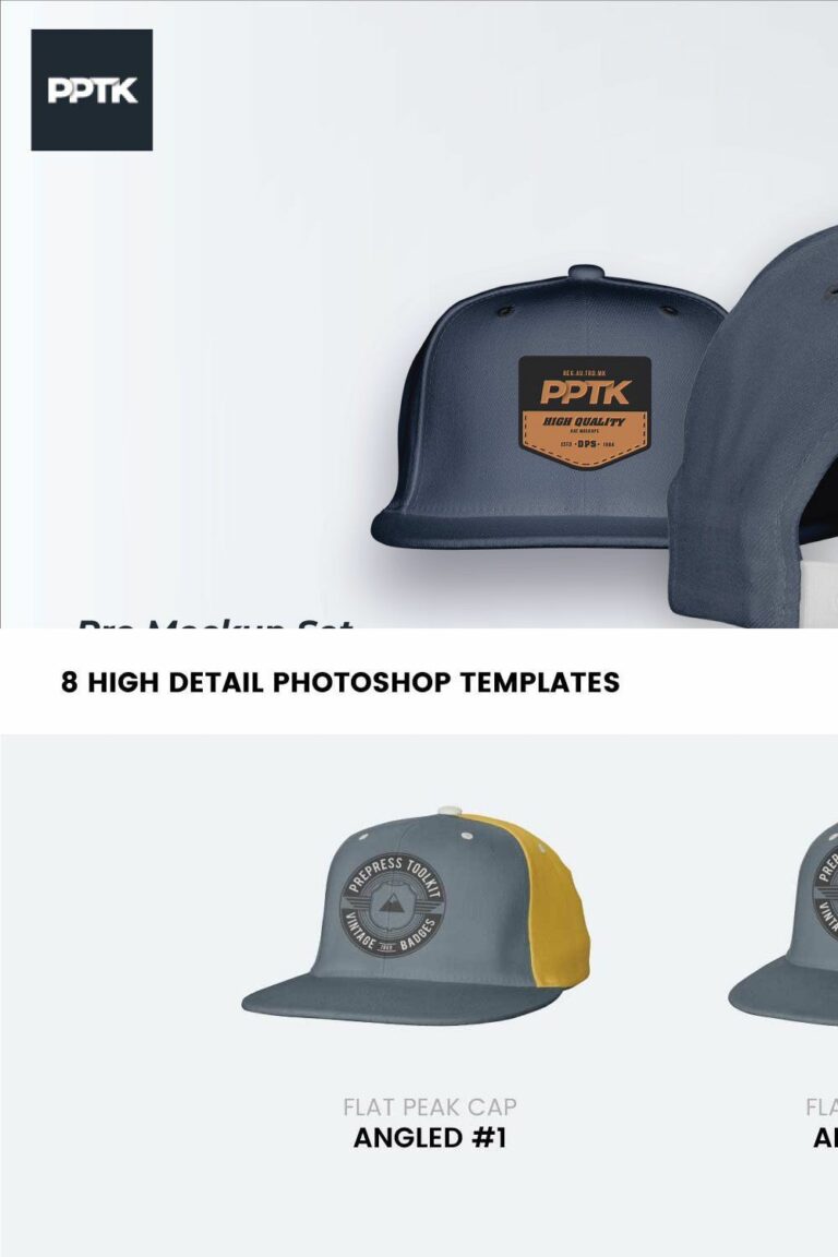 Snapback hat mockup pack – MasterBundles